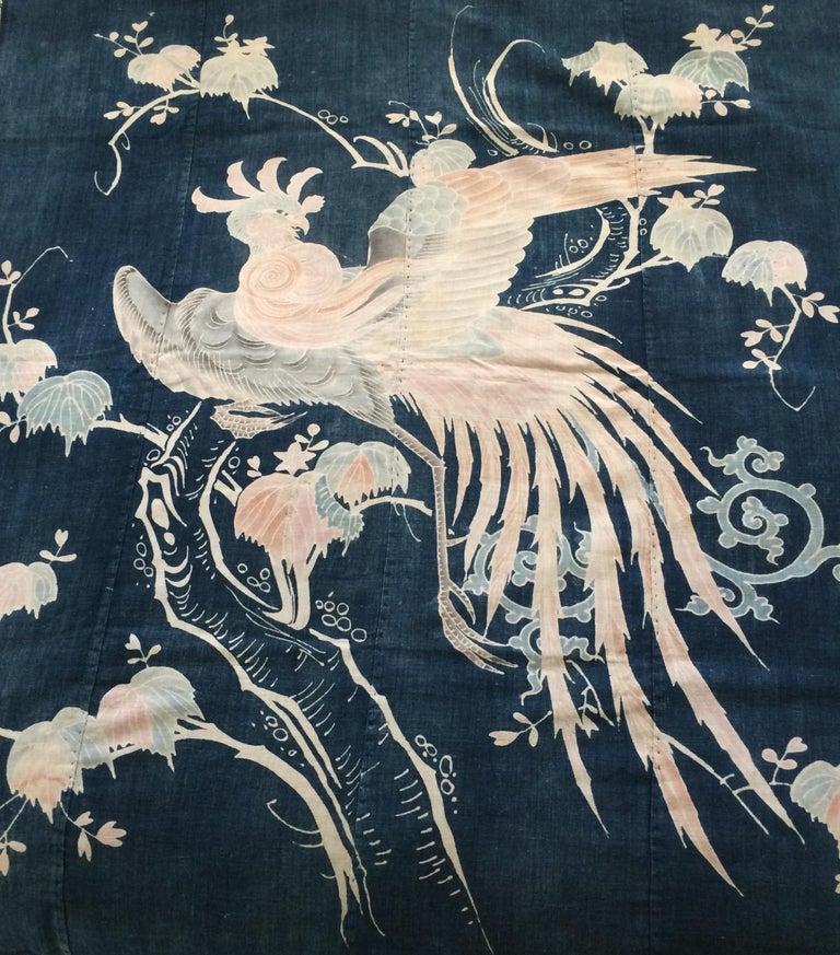 Japanese Folk Art Tsutsugaki Futon Cover, circa 1890. For Sale at 1stDibs