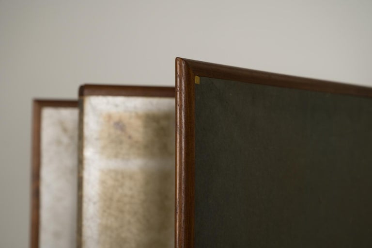 Japanese Four Panel Screen Abstract Lines and Orbs For Sale at 1stDibs