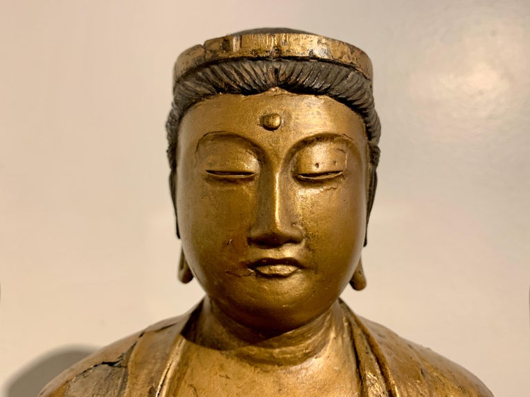 Japanese Gilt Wood Fukukenjaku Kannon, Meiji Period or Earlier, Japan ...