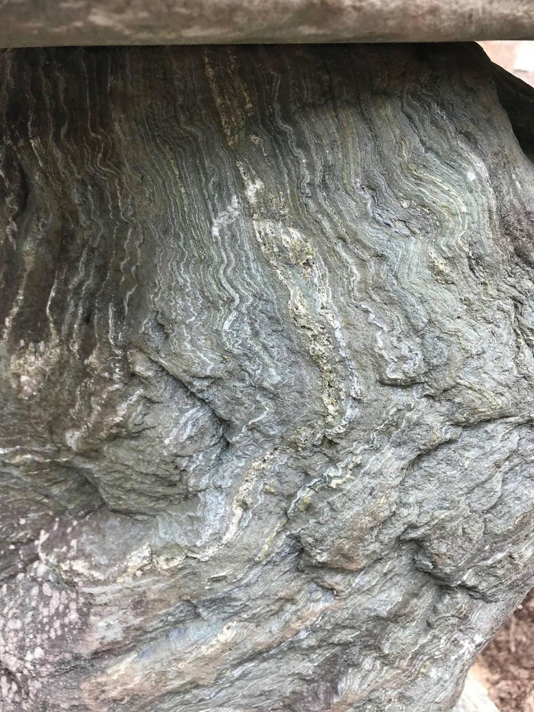 Japanese Green "Shikoku" Stone Spirit Lantern, One of a Kind Masterwork ...