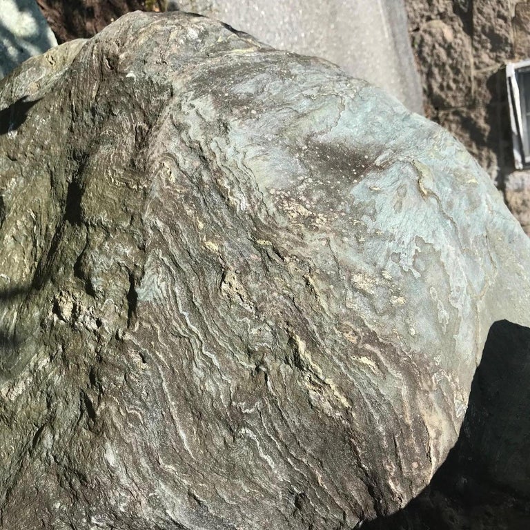 Japanese Green "Shikoku" Stone Spirit Lantern, One of a Kind Masterwork ...