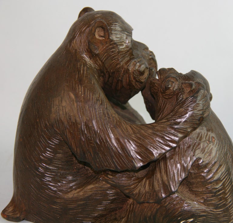 Japanese Hand Carved Monkey Family Sculpture Hear, See and Speak No ...