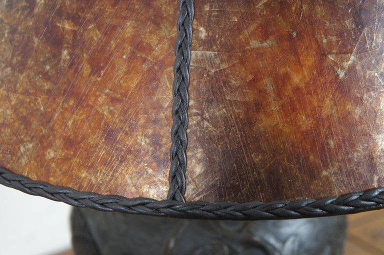 Japanese High Relief Bronze Ginger Jar Lamp Cranes Cherry Blossoms ...