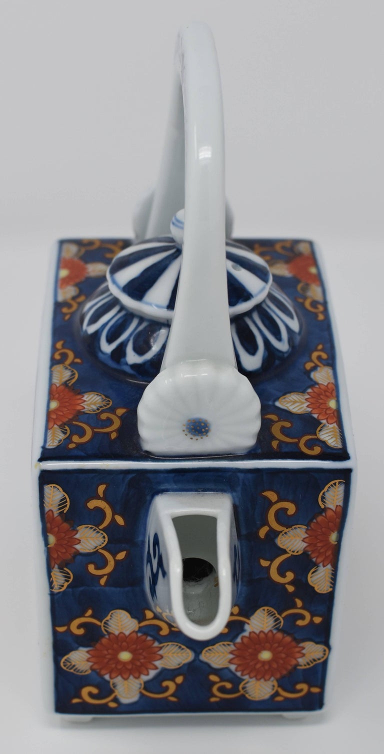 Japanese Contemporary Red Blue Green Porcelain Ceremonial Sake Server ...