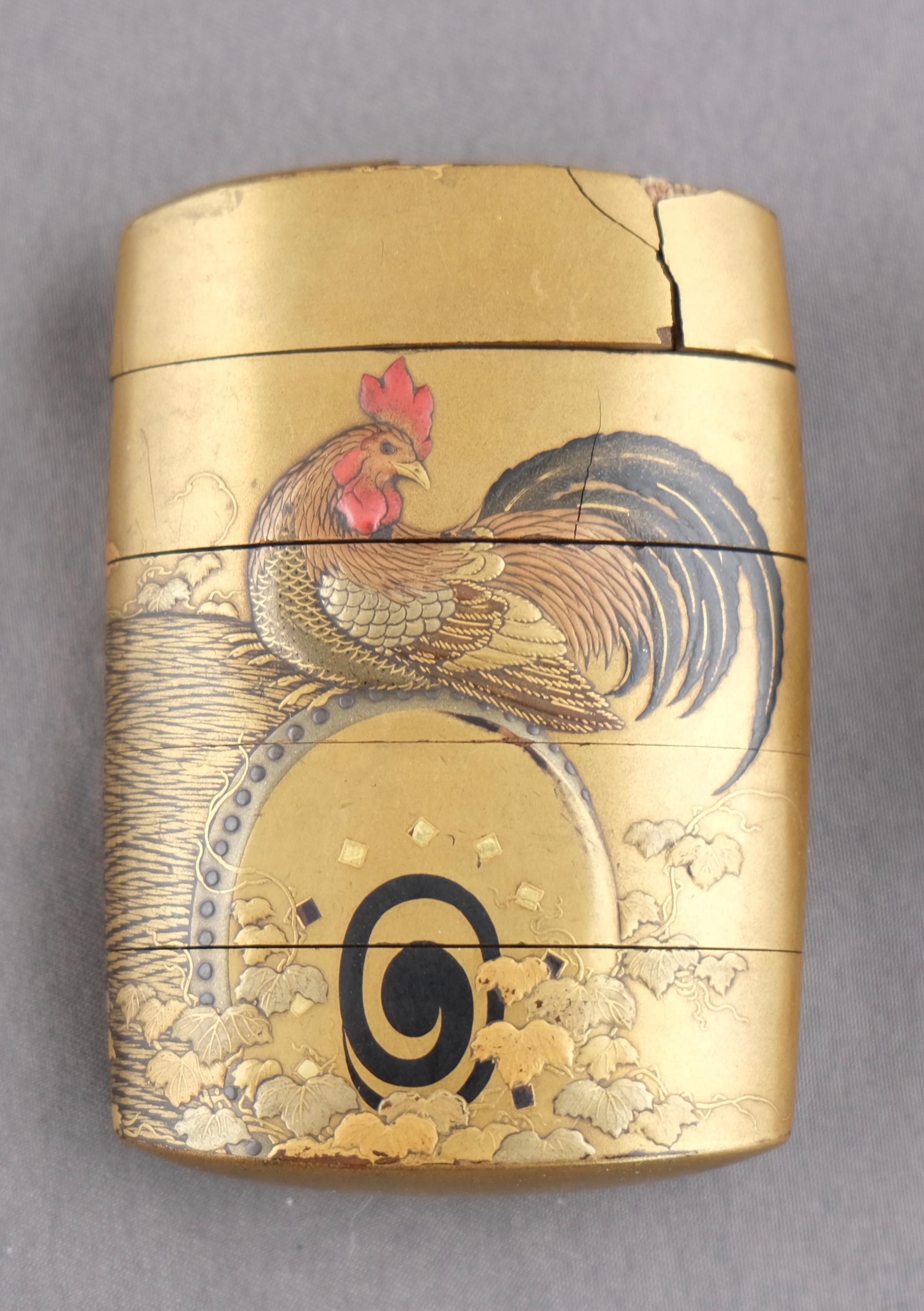 Japanese Inro with Netsuke, Late 19th C For Sale at 1stDibs | inro netsuke