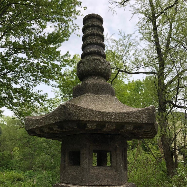Japanese Inspiring Antique "Five Elements" Stone Pagoda- hand carved 10 ...