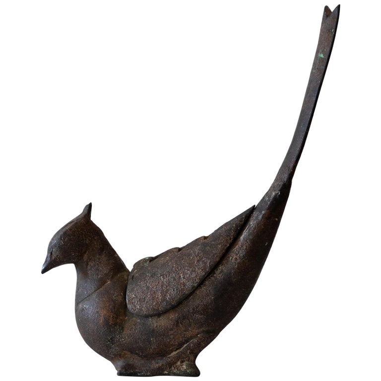 Japanese Iron Abstract Bird at 1stDibs