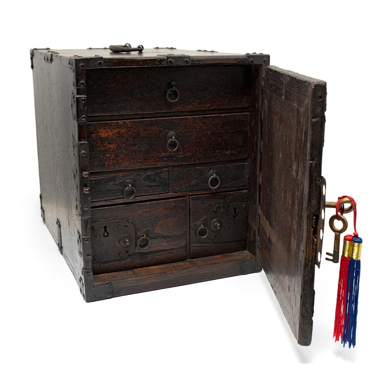 Japanese Iron Bound Sea Chest, c. 1800 For Sale at 1stDibs