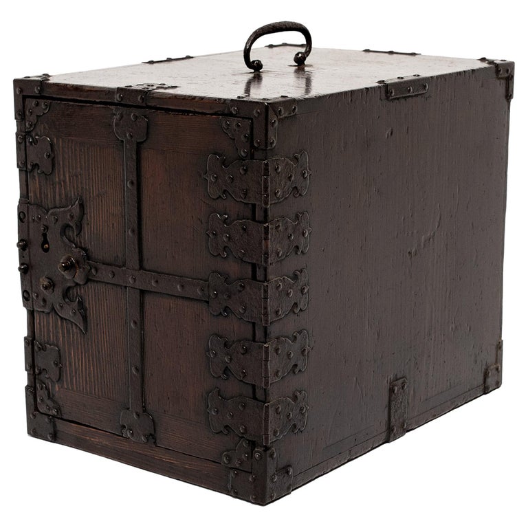 Japanese Iron Bound Sea Chest, c. 1800 For Sale at 1stDibs