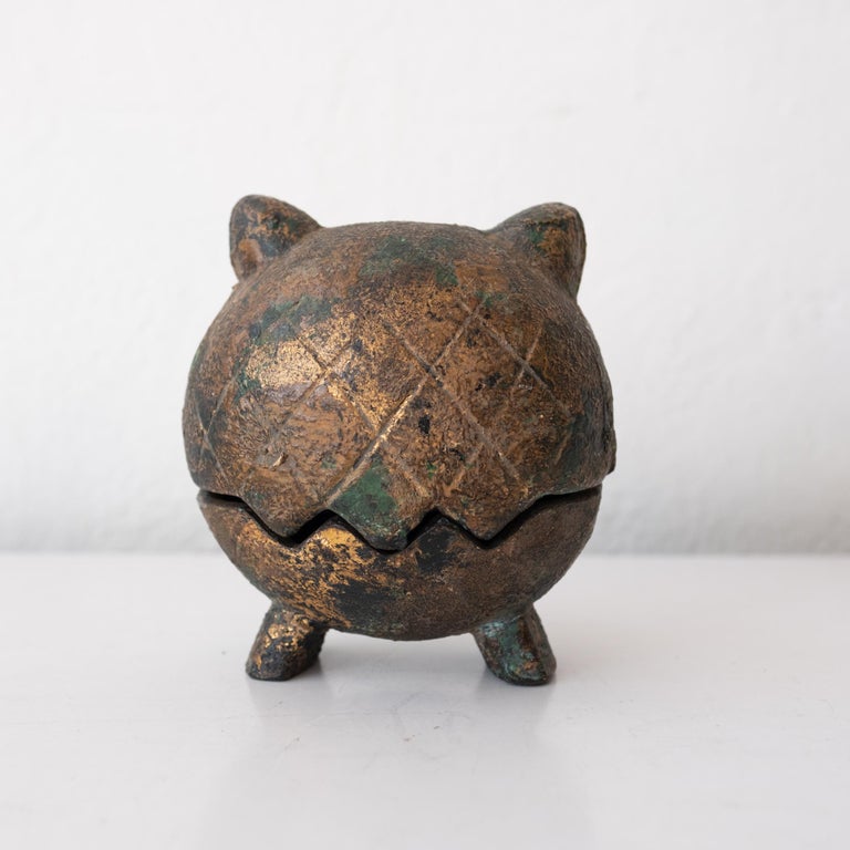 Japanese Iron Owl Lantern Incense Burner For Sale at 1stDibs