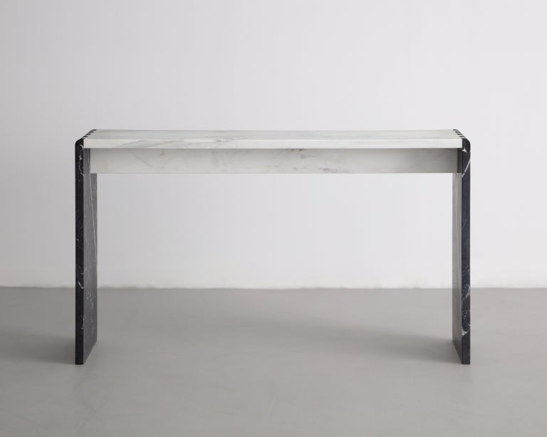 Japanese Jointed Marble Sculptural Console Table For Sale at 1stDibs