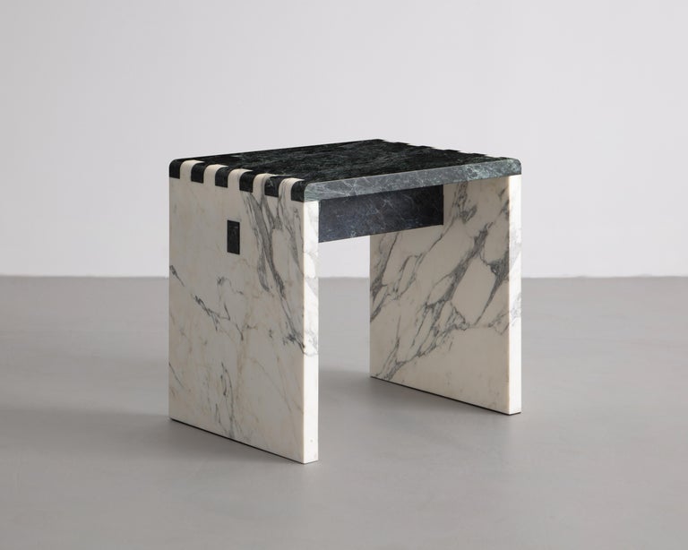 Japanese Jointed Marble Sculptural Stool / Side Table For Sale at 1stDibs