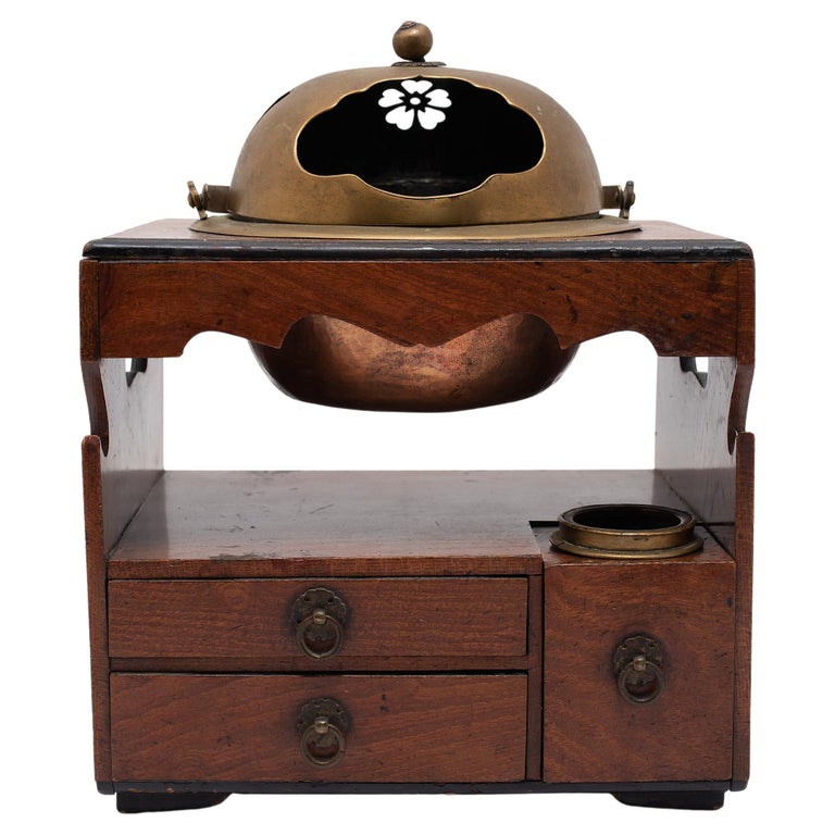 Japanese Keyaki Elm Tabako-Bon, c. 1900 For Sale at 1stDibs