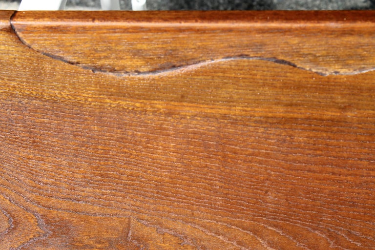 Japanese Keyaki Wood Coffee Table with Bowtie Keys at 1stDibs