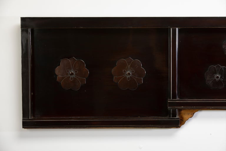 Japanese Lacquer and Bronze Temple Ranma 'Panel' For Sale at 1stDibs