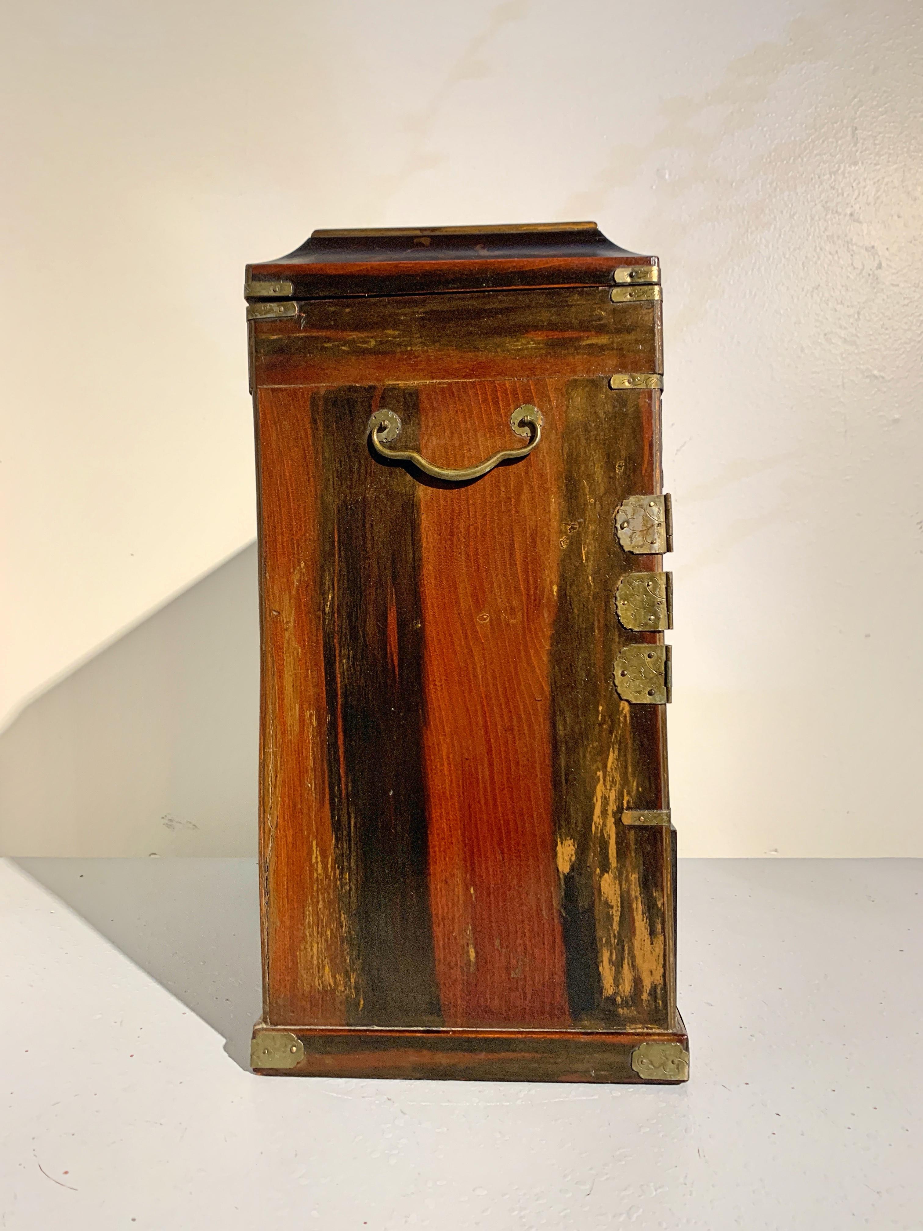 Japanese Lacquer and Marquetry Jewellery or Collector Chest, Meiji ...