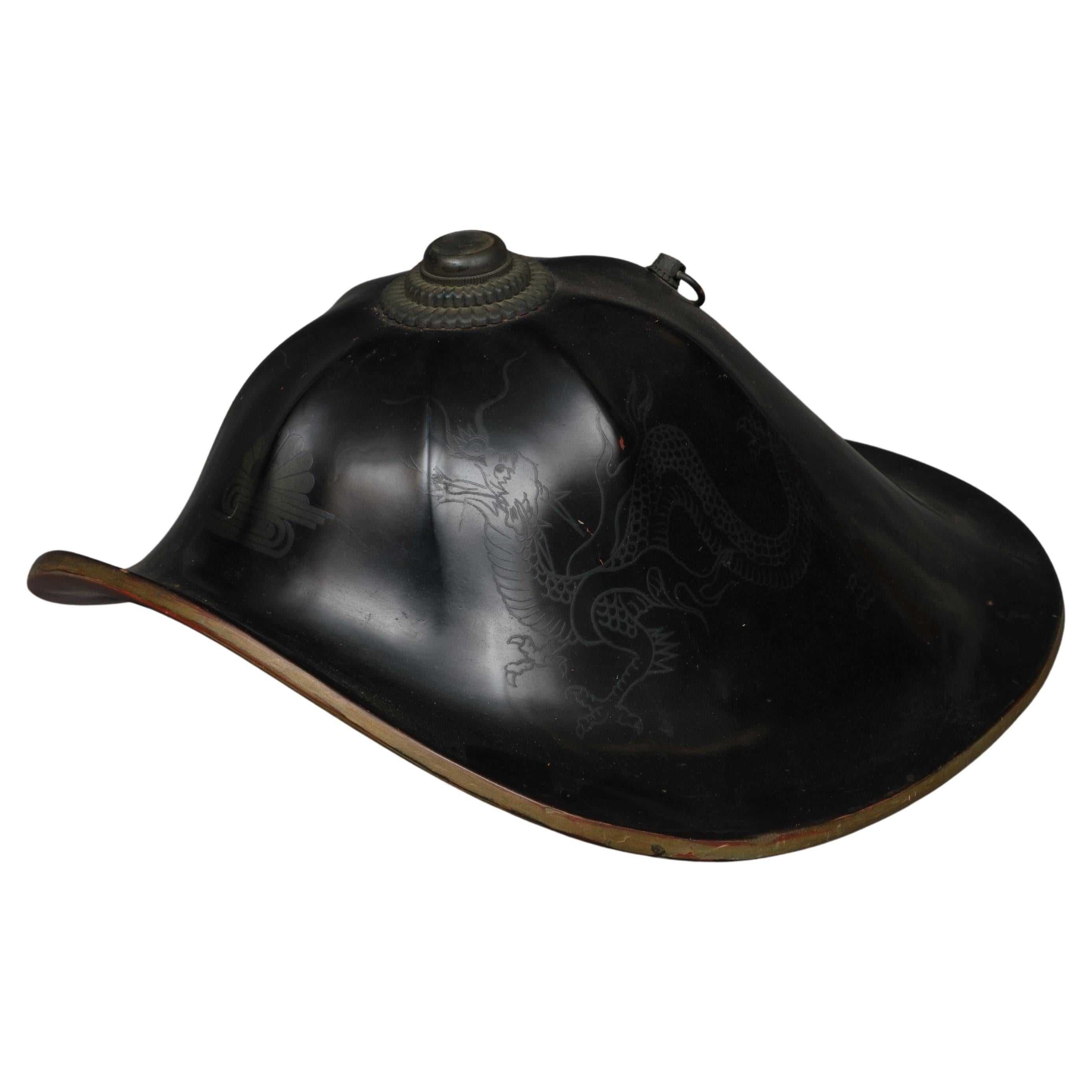 Signed Japanese Edo suji’bachi kabuto (helmet) with a moon and cloud ...