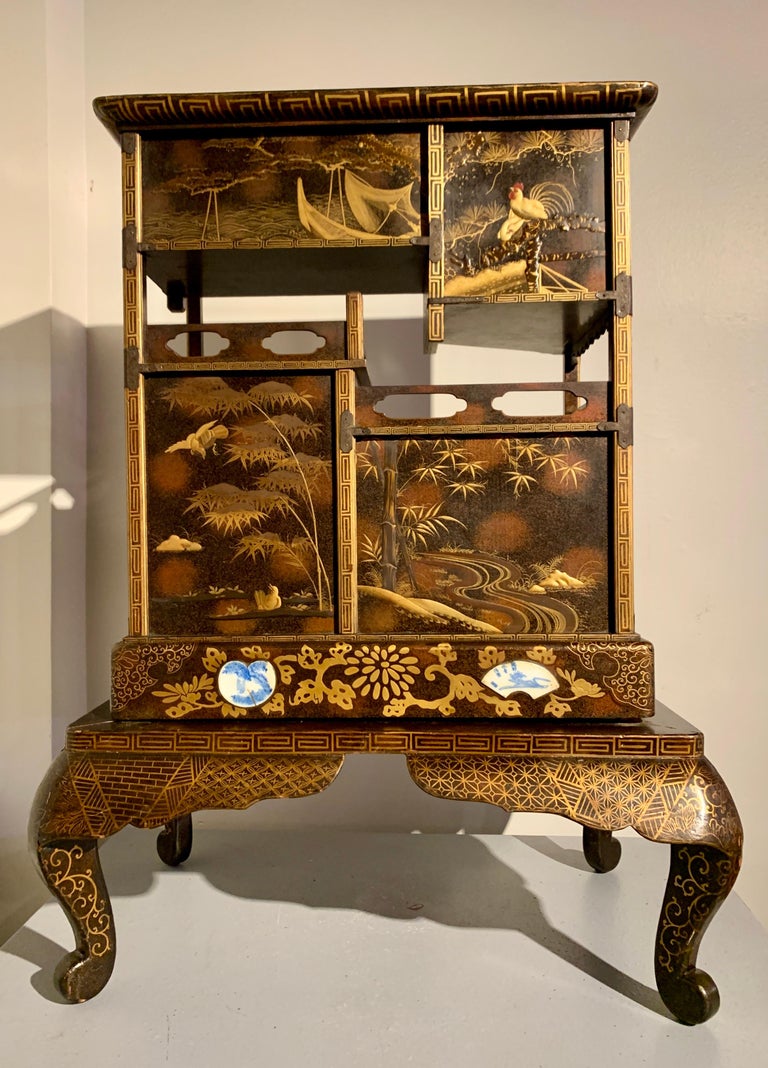 Japanese Lacquer Display Cabinet on Stand, Meiji Period, 19th Century ...
