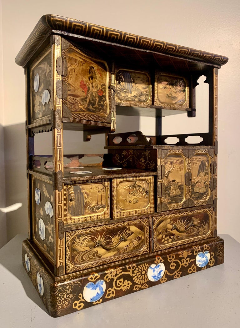 Japanese Lacquer Display Cabinet on Stand, Meiji Period, 19th Century ...