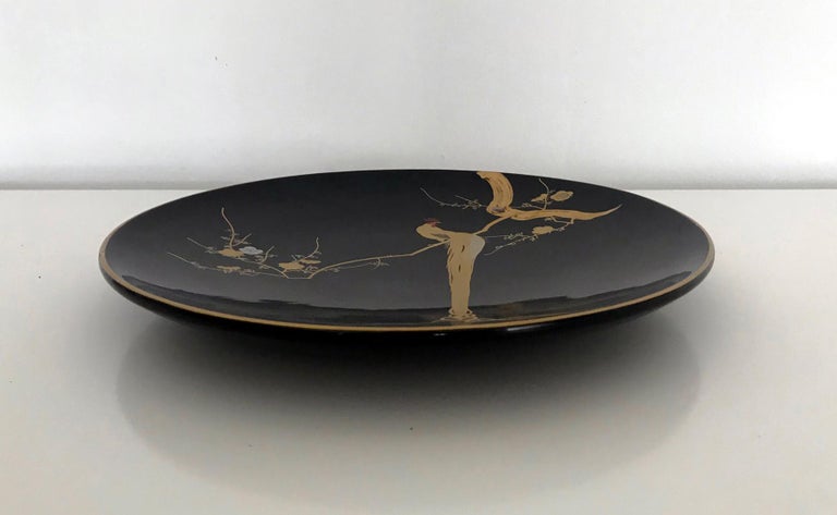 Japanese Lacquer Plate with Superb Decoration at 1stDibs | japanese ...