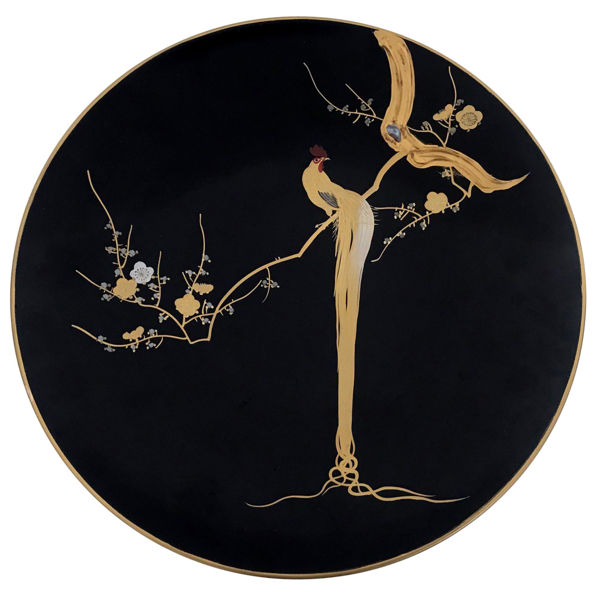 Japanese Lacquer Plate with Superb Decoration at 1stDibs | japanese ...