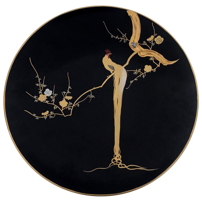 Japanese Lacquer Plate with Superb Decoration at 1stDibs | japanese ...