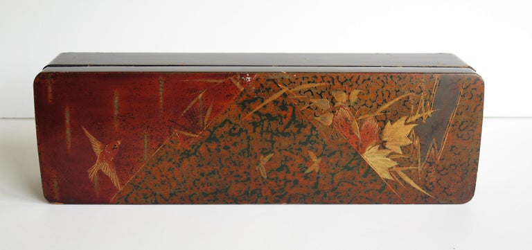 Japanese Laquered Box with Hinged Lid and Lock, Taisho Period Circa ...