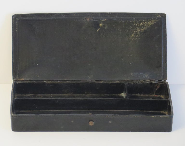 Japanese Laquered Box with Hinged Lid Hand Painted, 19th Century Meiji ...