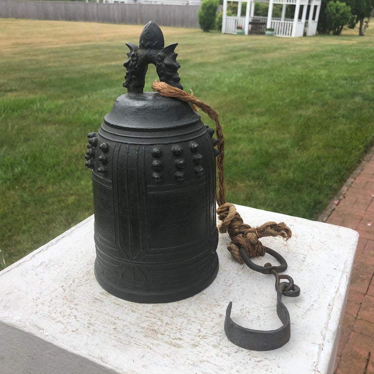 Japanese Large Hand Cast Bronze Garden Bell, Pleasing Ring at 1stDibs ...