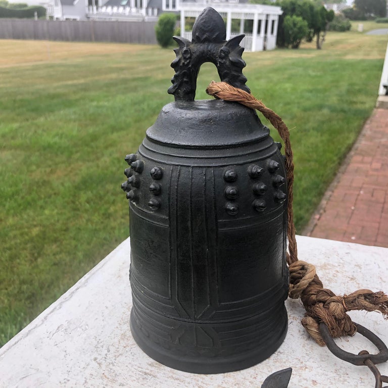 Japanese Large Hand Cast Bronze Garden Bell, Pleasing Ring at 1stDibs ...