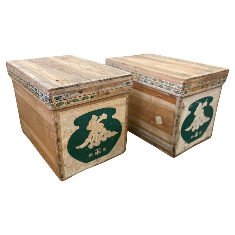 Japanese Large Tin Lined Tea Boxes/ Sold Separately For Sale at 1stDibs