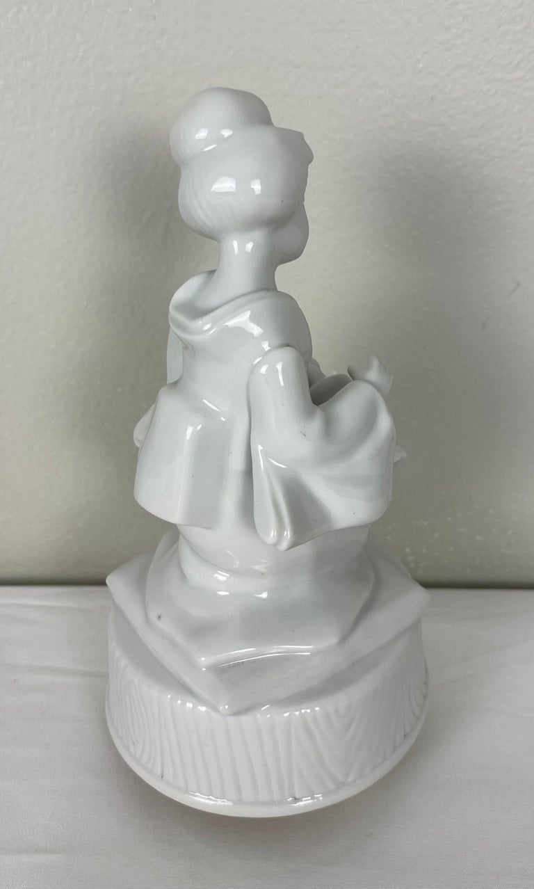 Japanese Lladro Style Figurines White Porcelain Music Boxes and ...
