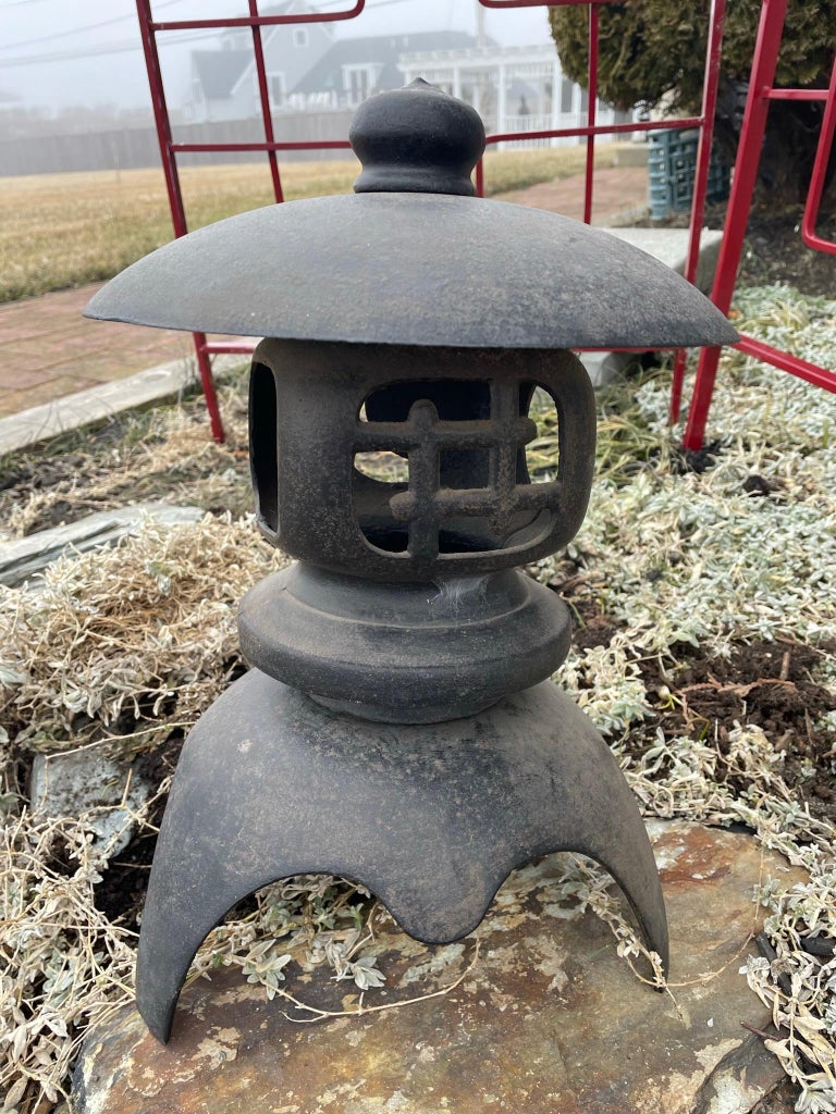 Japanese Lovely Old Tall Yukimi Lantern Cresent Moon, 16" For Sale at ...