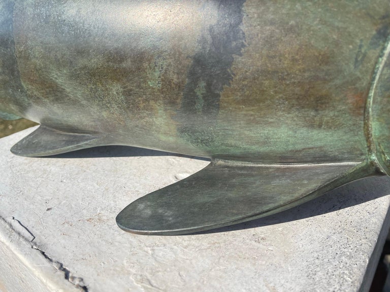 Japanese Massive Bronze Calming Trophy Koi Fish, Signed Ota Ryohei at ...
