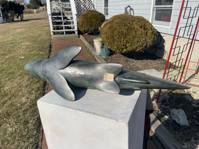 Japanese Massive Bronze Calming Trophy Koi Fish, Signed Ota Ryohei at ...