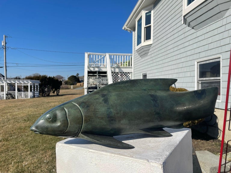 Japanese Massive Bronze Calming Trophy Koi Fish, Signed Ota Ryohei at ...
