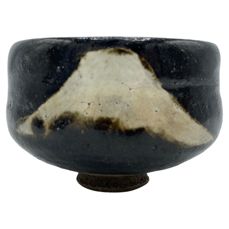 Japanese Matcha Bowl 'Mt. FUJI' RAKU Ware, 1970s For Sale at 1stDibs