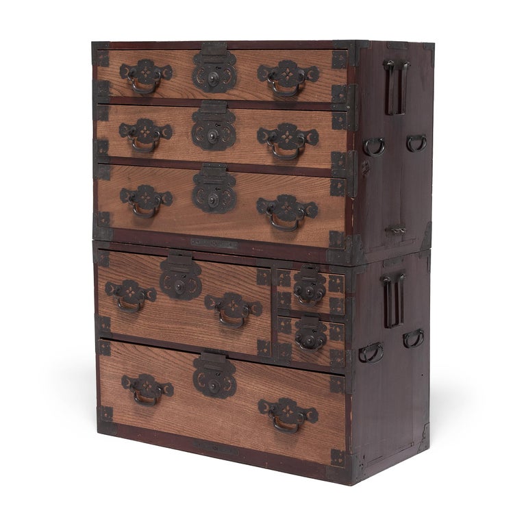 Japanese Matsumoto Stacking Tansu Chest, C. 1900 For Sale at 1stDibs