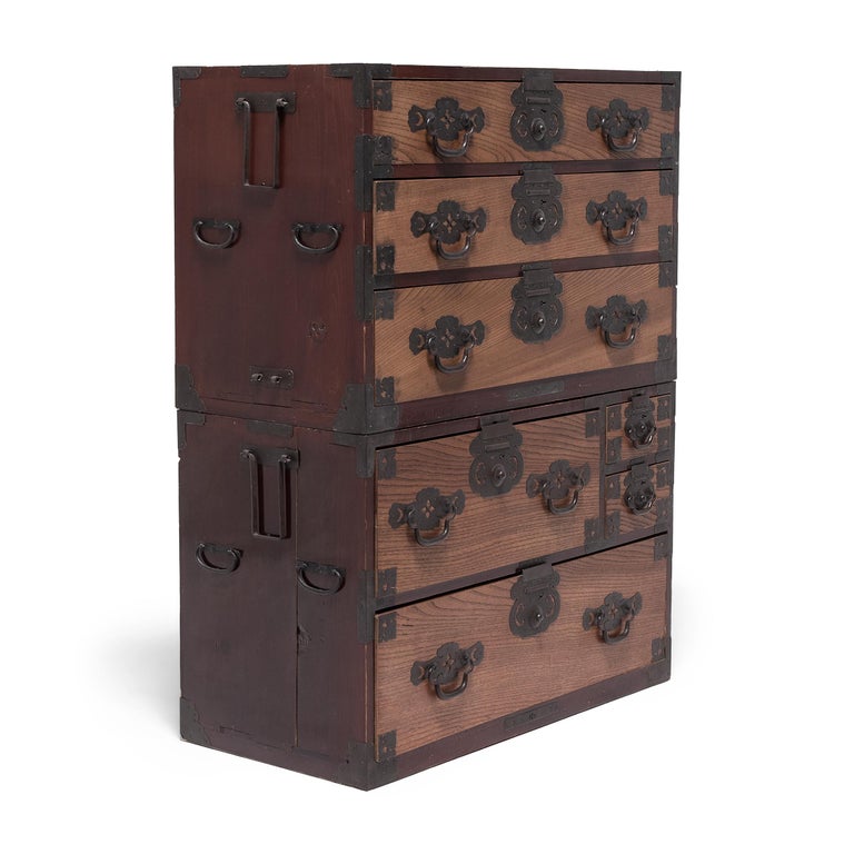 Japanese Matsumoto Stacking Tansu Chest, C. 1900 For Sale at 1stDibs