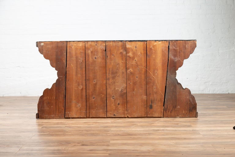 Japanese Meiji Lacquered Altar Shrine Table Base with Gold, Red and ...