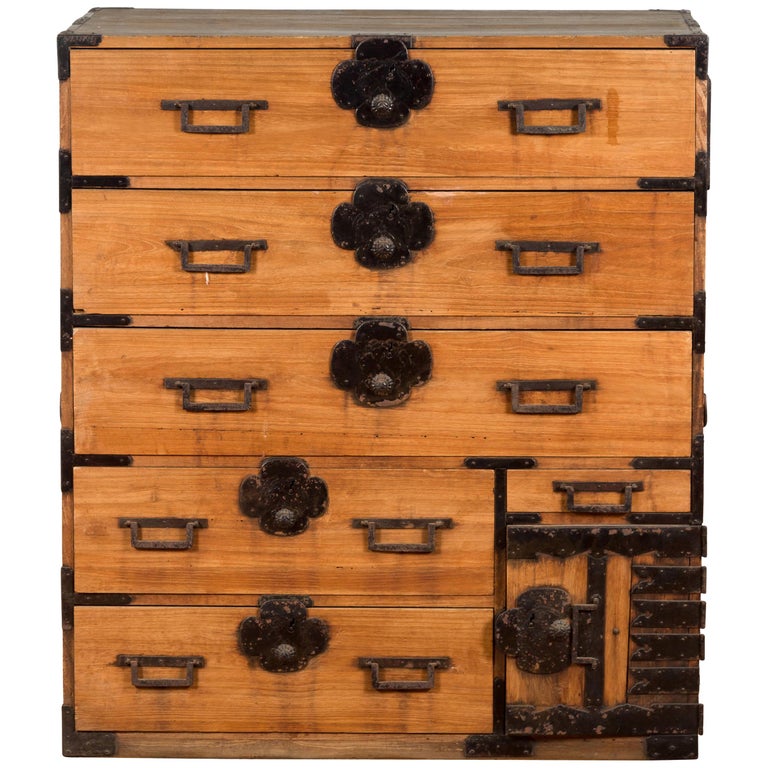 Japanese Meiji Period 19th Century Choba-Dansu Chest with Drawers and ...