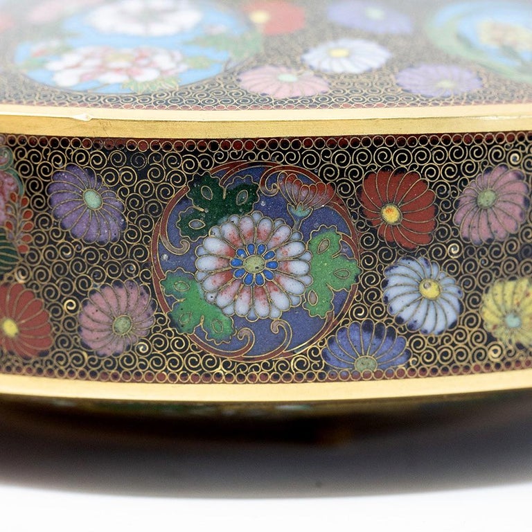 Japanese Meiji Period Cloisonne Enamel Sake Pot For Sale at 1stDibs