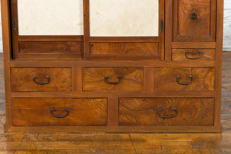 Japanese Meiji Period Kanto Style Kiri Wood Kitchen Cabinet with ...