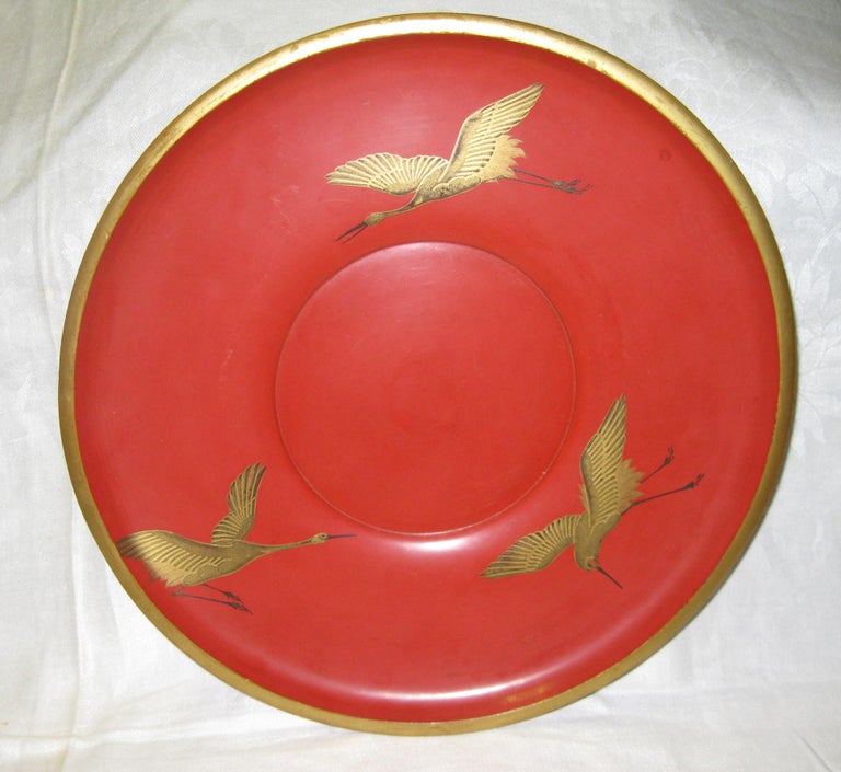 Japanese Meiji Period Lacquerware Fourteen Piece Set For Sale at 1stDibs