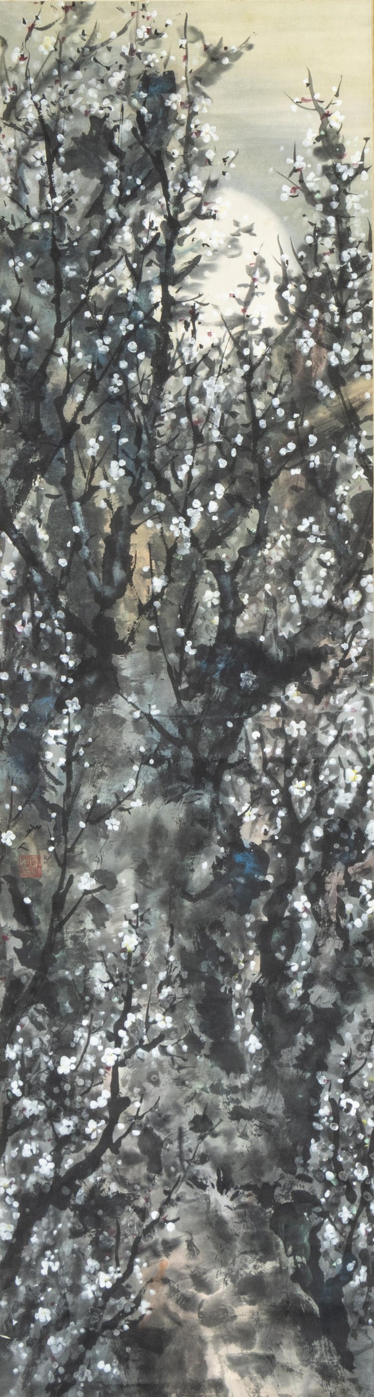Japanese Meiji Period Painting by Shôjin Nishimura , Plum tree in ...