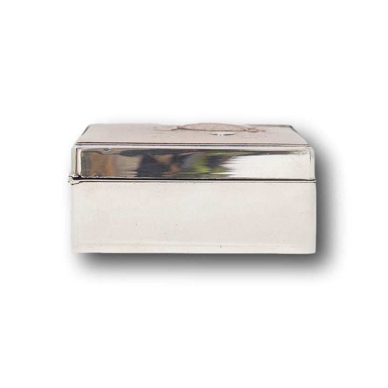 Japanese Meiji Period Silver Box Signed Masayuki For Sale at 1stDibs