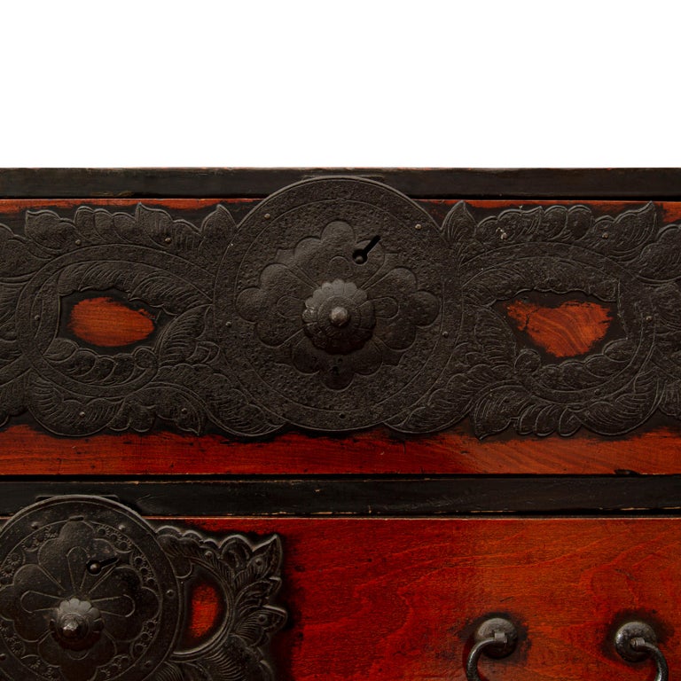 Japanese Meiji Period Tansu Chest in the Sendai Dansu Style Made of ...