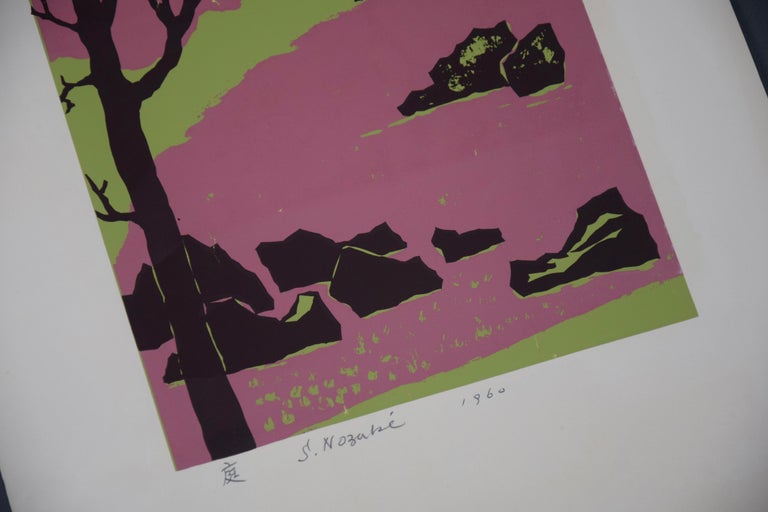 Japanese Mid-Century Modern Woodblock Print by S. Nozaki For Sale at ...