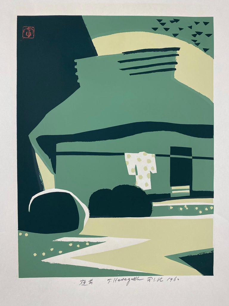 Japanese Mid-Century Modern Woodblock Print by Tomizaburo Hasegawa For ...
