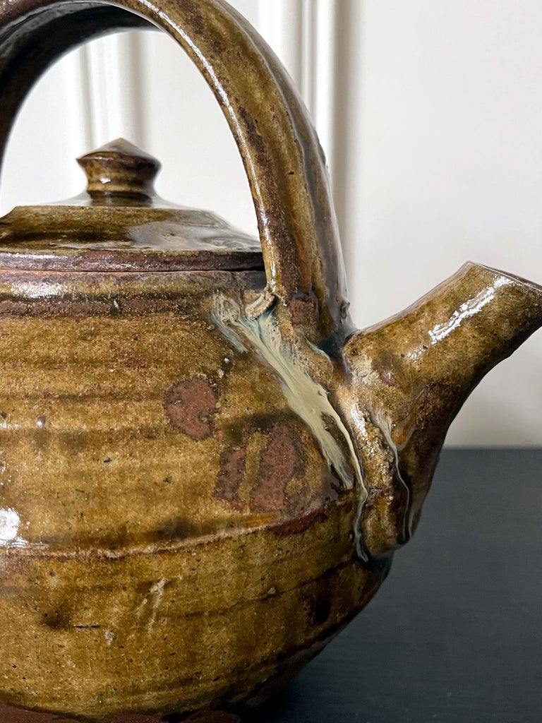 Japanese Mingei Glazed Tea Pot with Kintsugi by Shoji Hamada For Sale ...